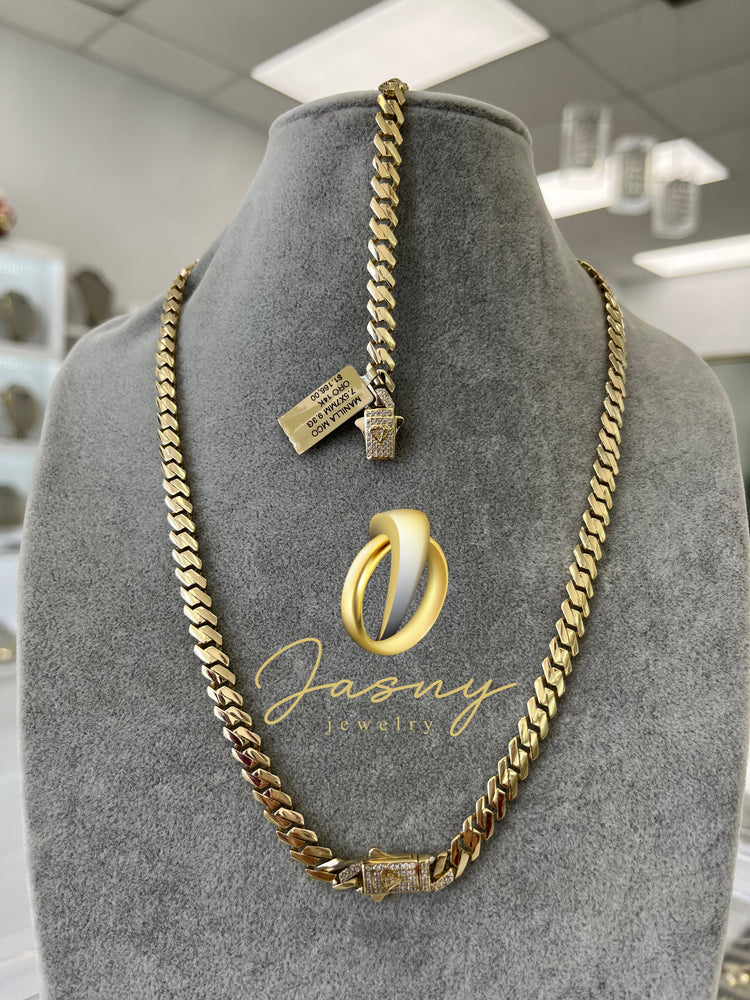 Set Mónaco Oro 14k Cadena + Manilla – Jasny Jewelry